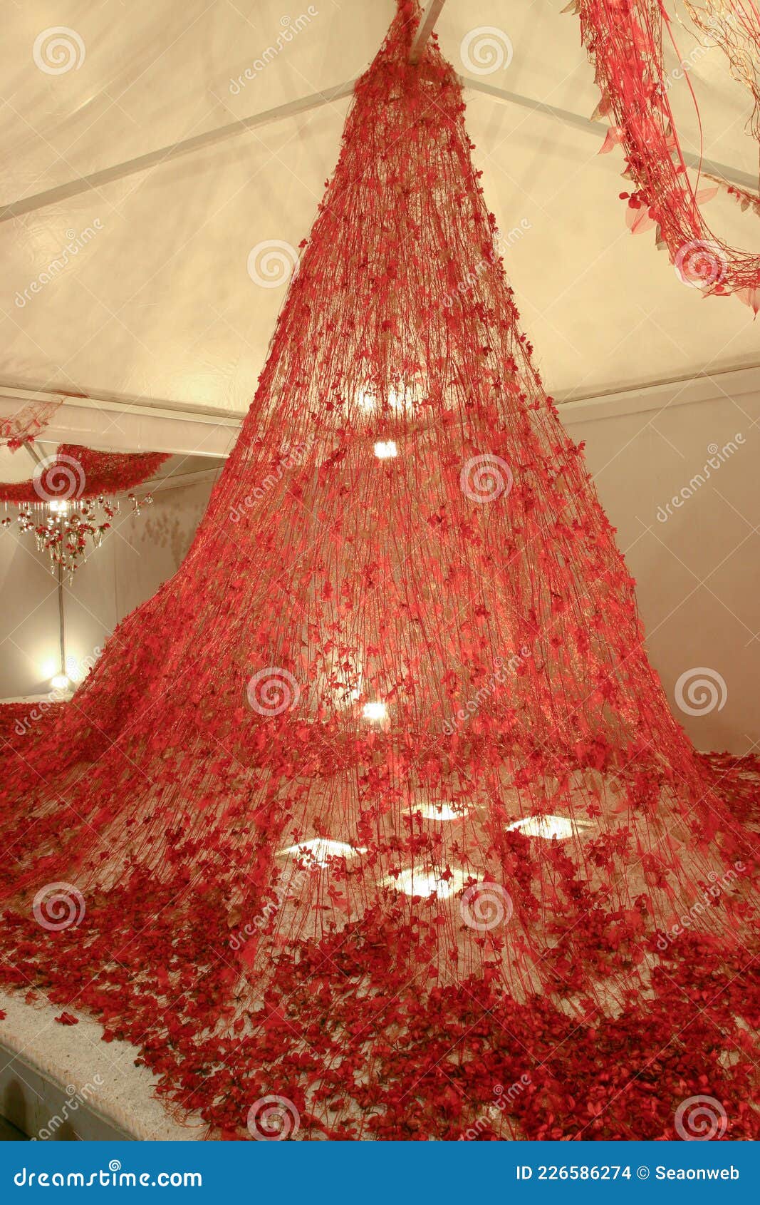 An Installation Art of the Red Muslin with Peta Editorial Stock Image ...