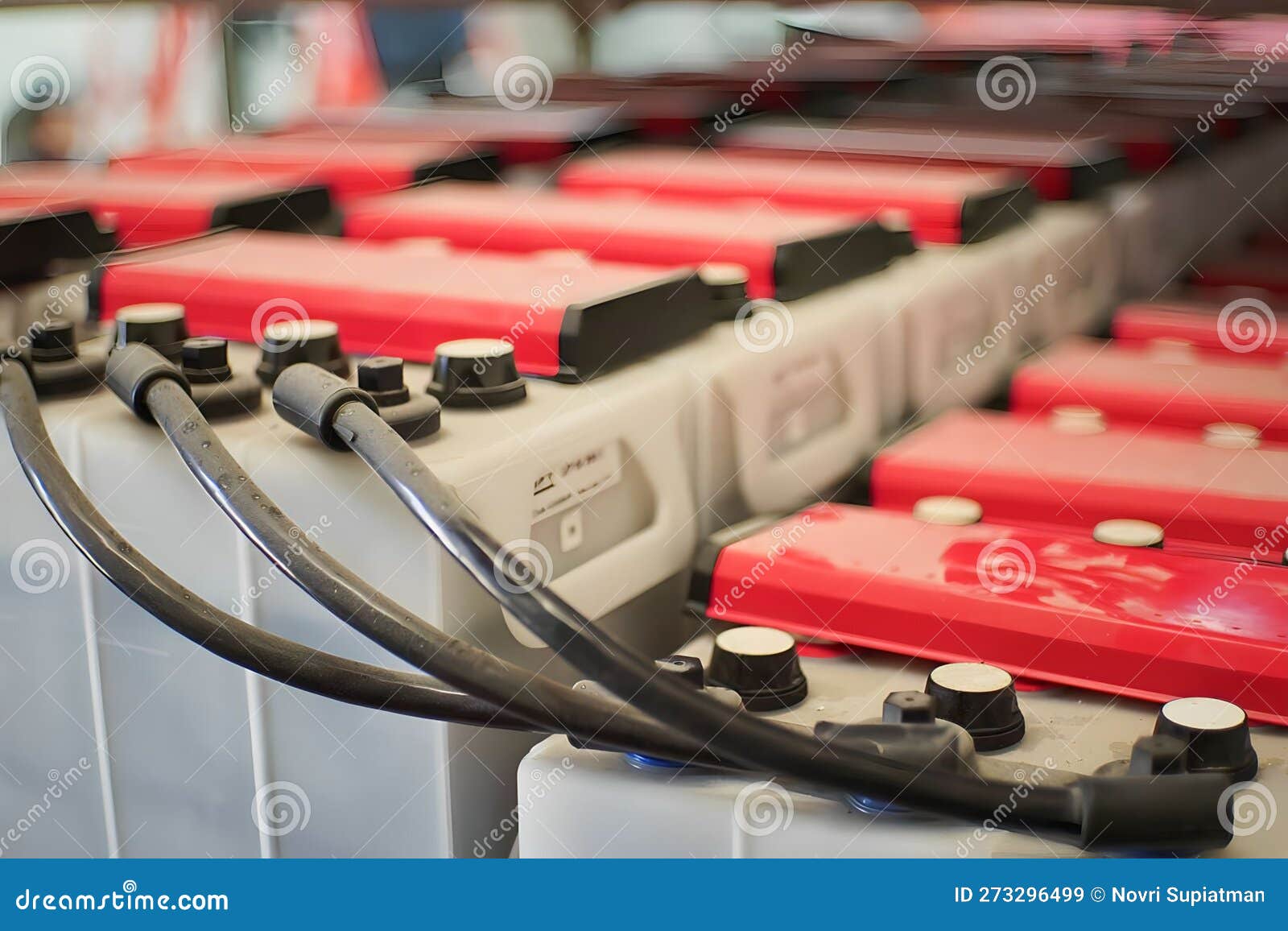 Installation of Battery for Electrical Power Stock Image - Image of ...