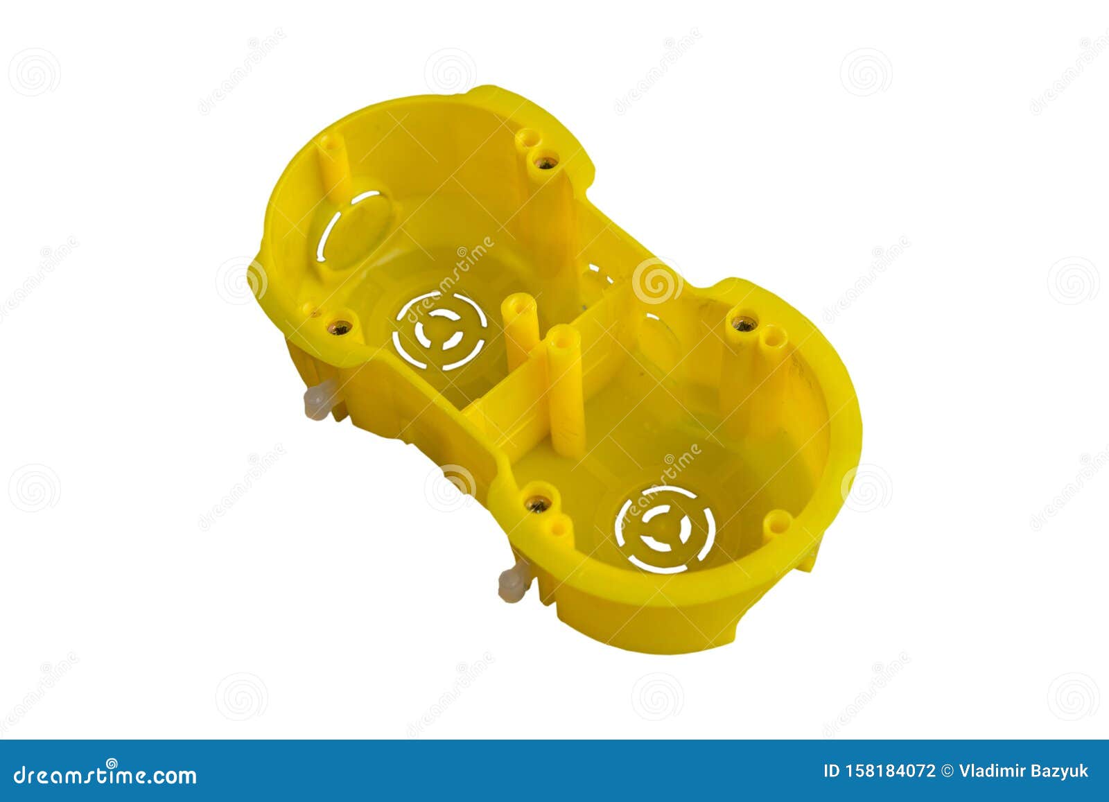 Installation Box for Sockets,yellow Electric Box for Socket on a White ...