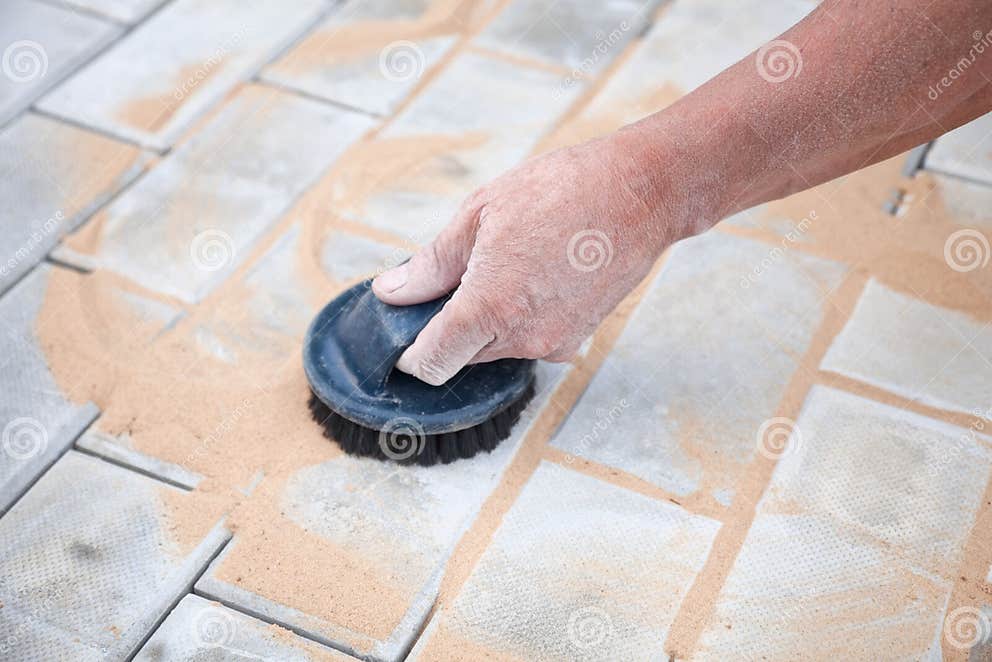 Installation of Brick Platform Stock Image - Image of bricklayer ...