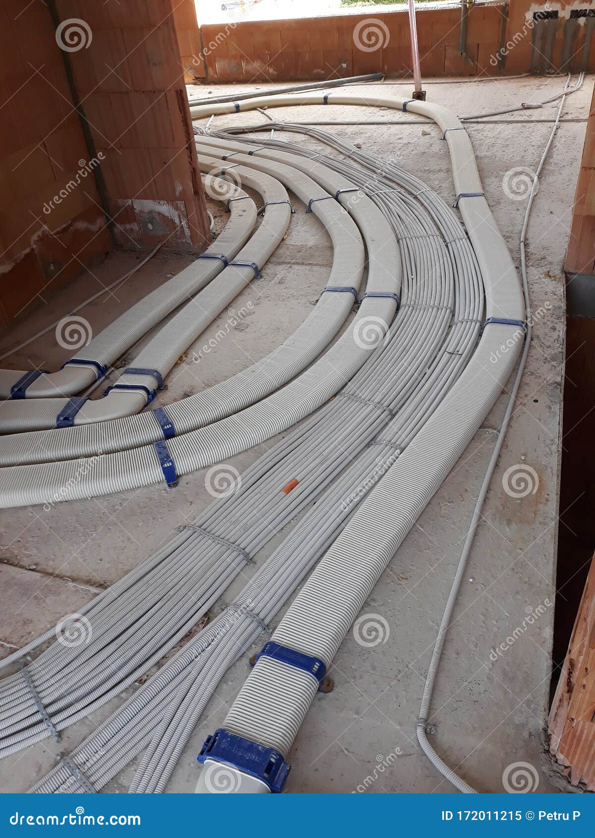 Installation and Cabling in the House. Stock Image - Image of garden ...