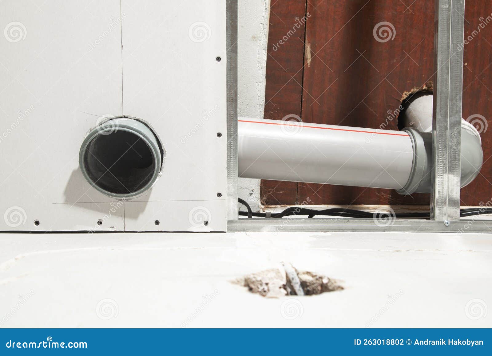 Installation of Chimney Pipe at Kitchen Stock Photo - Image of home ...