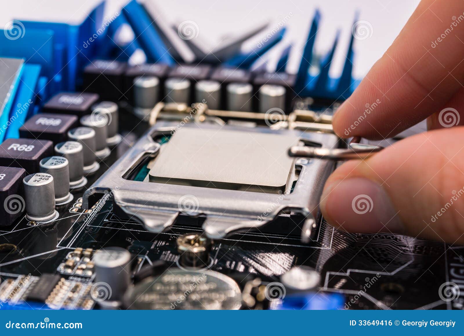 Installation computer chip stock photo. Image of abstract - 33649416