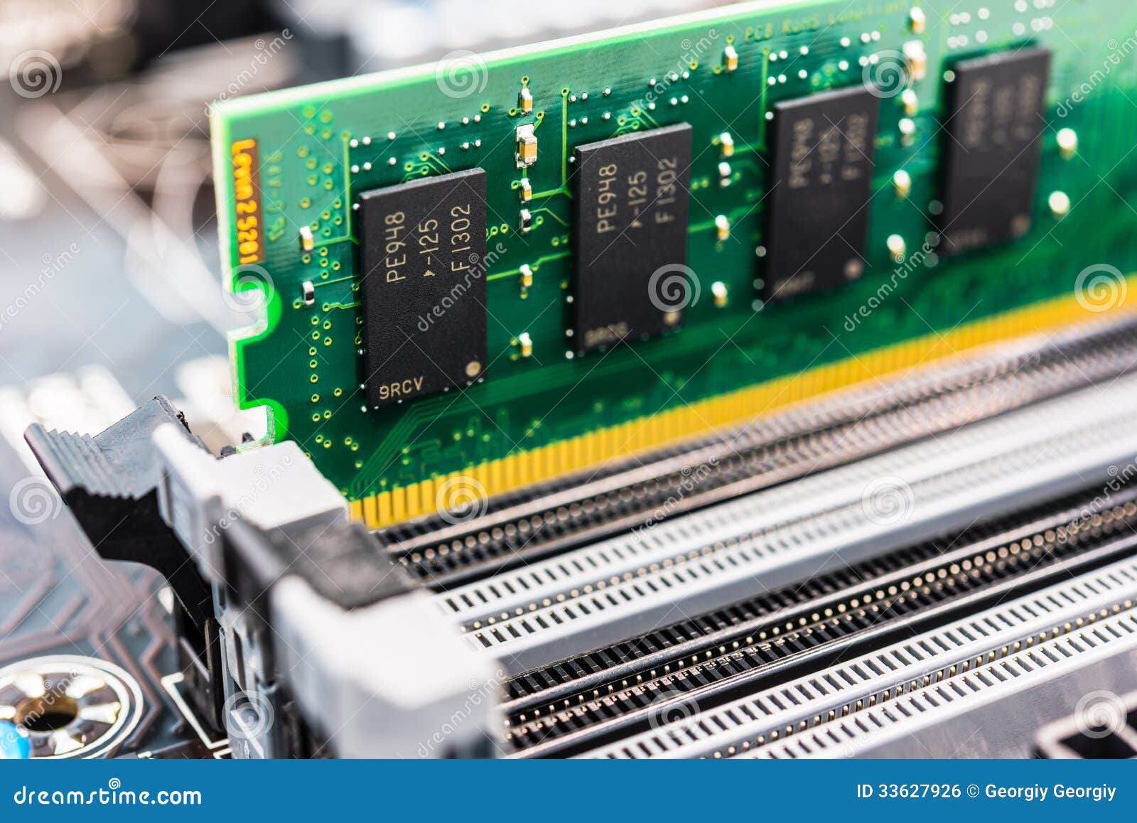 Installation of Computer Memory Stock Photo - Image of circuit, frame ...