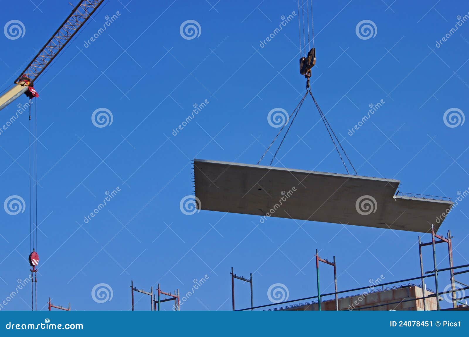 Installation of a Concrete Ceiling Stock Image - Image of crane ...