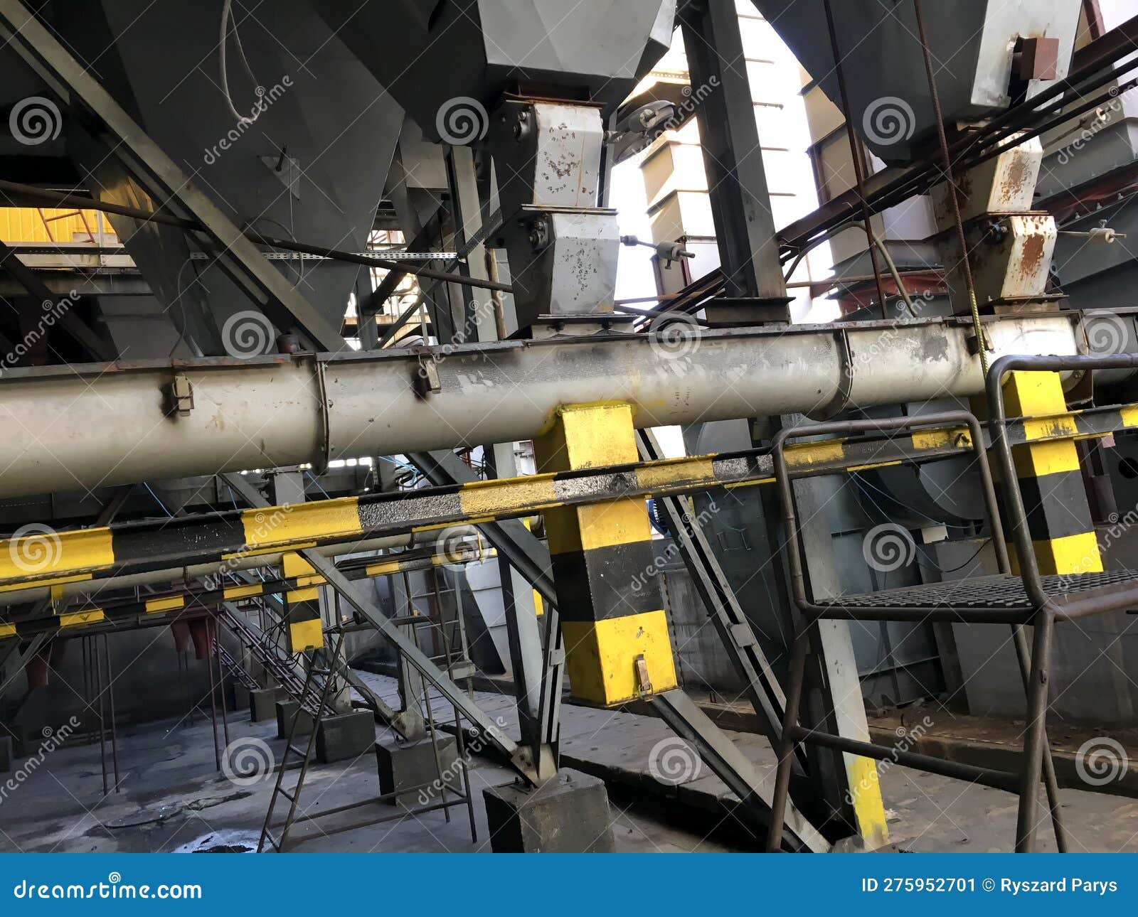 Installation of Dust Removal from Gravity Dust Collectors Stock Image ...