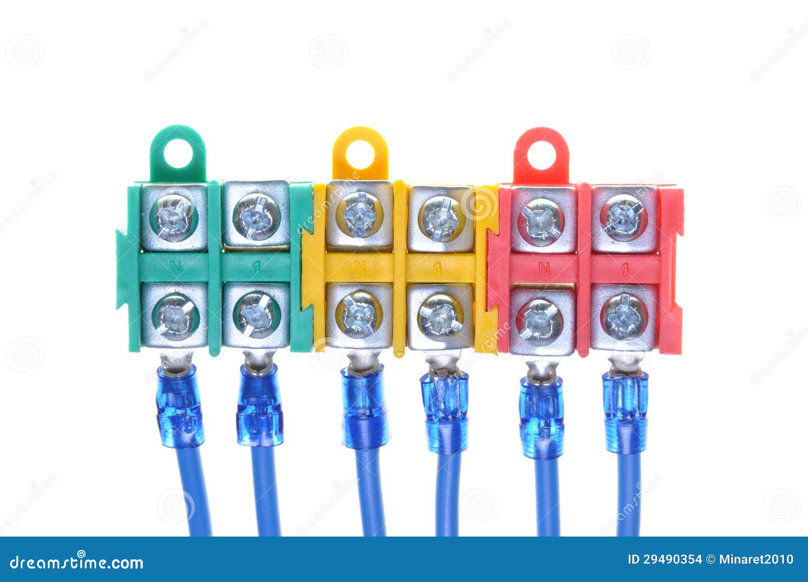 Installation Electrical Cables with Terminal Block Stock Photo - Image ...