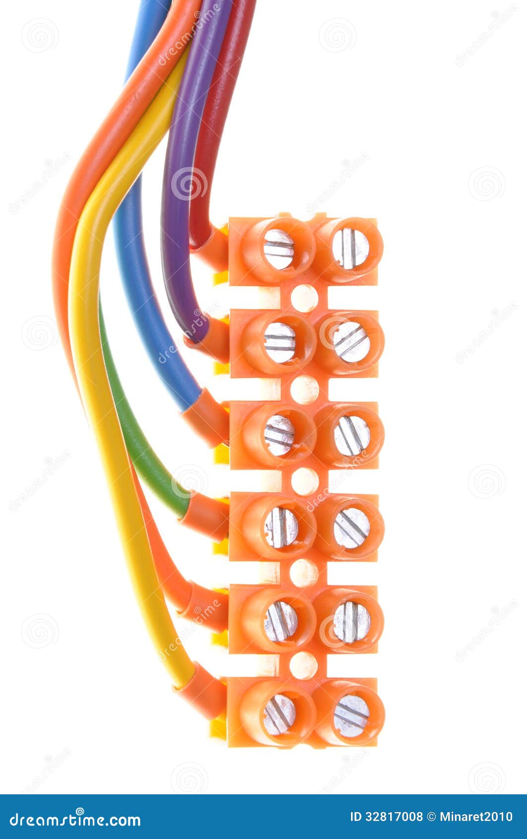 Installation Electrical Cables With Terminal Block Stock Photo - Image ...