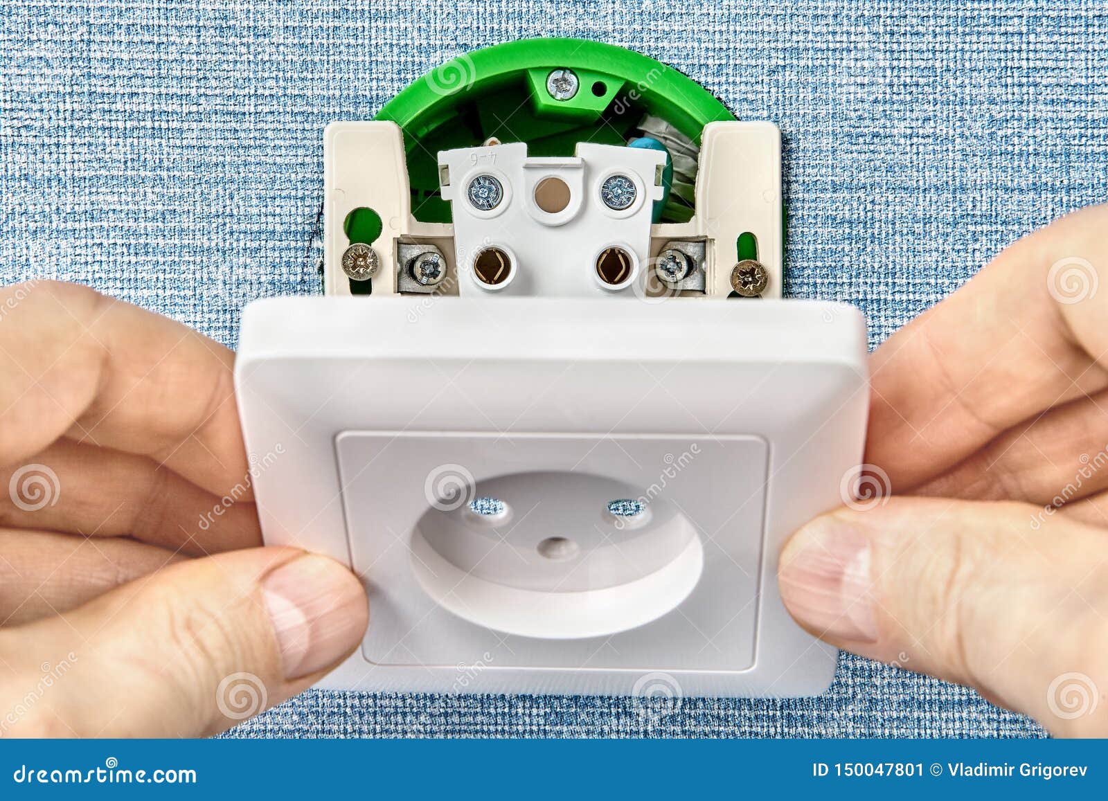 Installation of Electrical Contact Points at Home Stock Image - Image ...