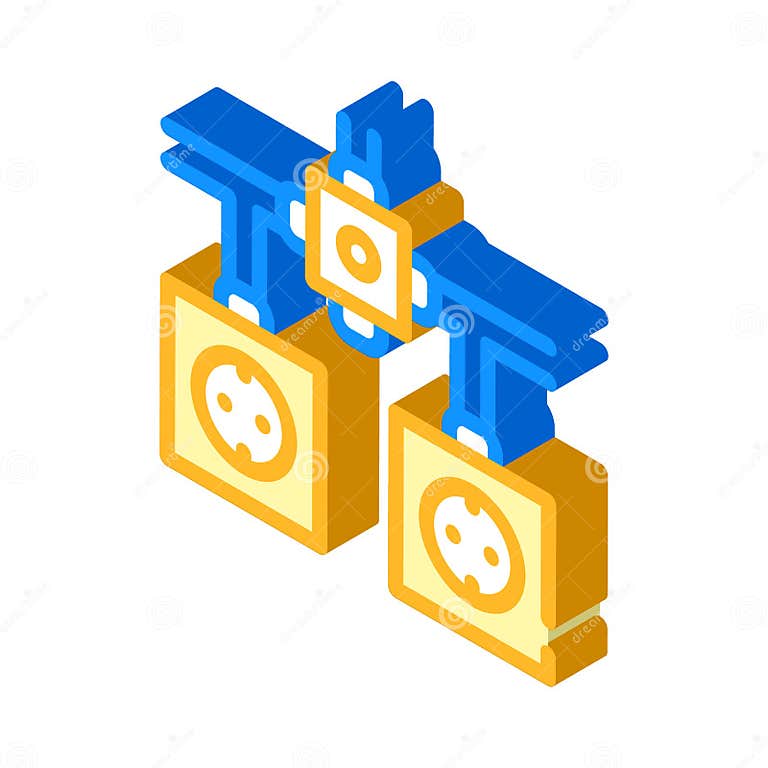 Installation of Electrical Socket Isometric Icon Vector Illustration ... Installation of Electrical Socket Isometric Icon Vector Illustration ...