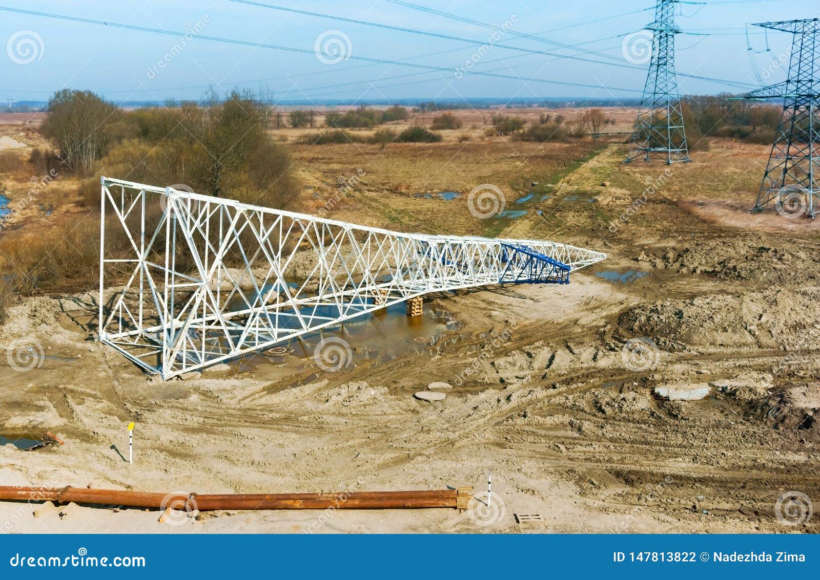 Installation of Electrical Wire Supports, Installation of Power Lines ...
