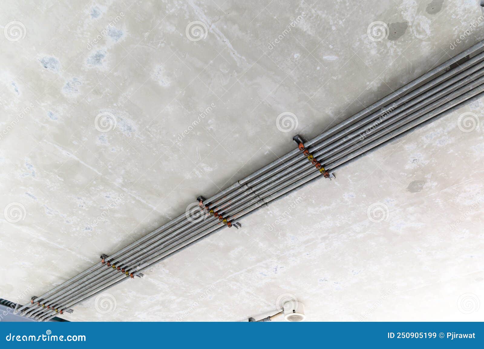 Ceiling Cable Pipe Good Manage In Construction Building Network ...