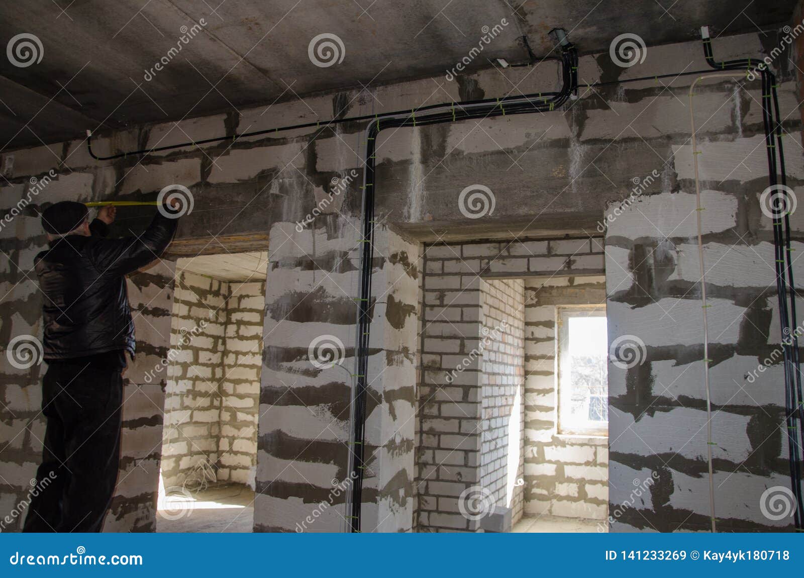 Installation of Electrical Wiring in the Room, the Beginning of ...