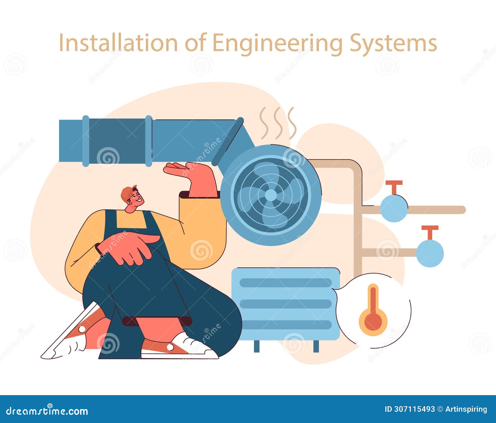 Installation of Engineering Systems Concept. a Professional Engineer ...