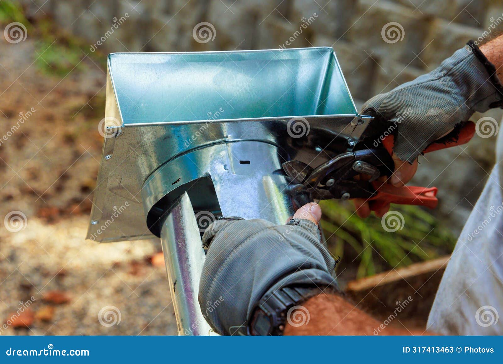 Installation of an External Extractor Galvanized Steel Air Duct Vent ...