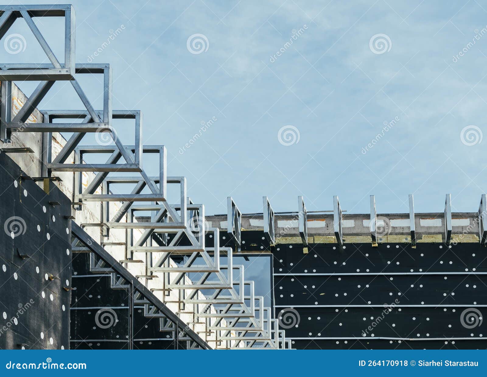 Installation of the Facade of a New House Stock Photo - Image of ...