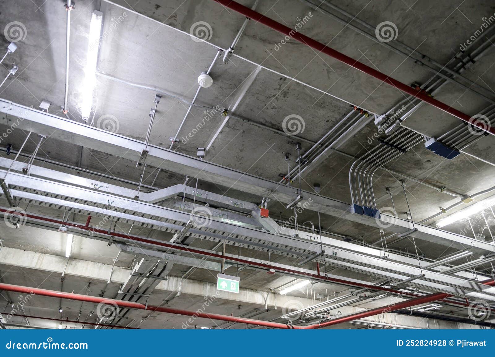 Installation of Gas Pipe in the Building Stock Photo - Image of metal ...