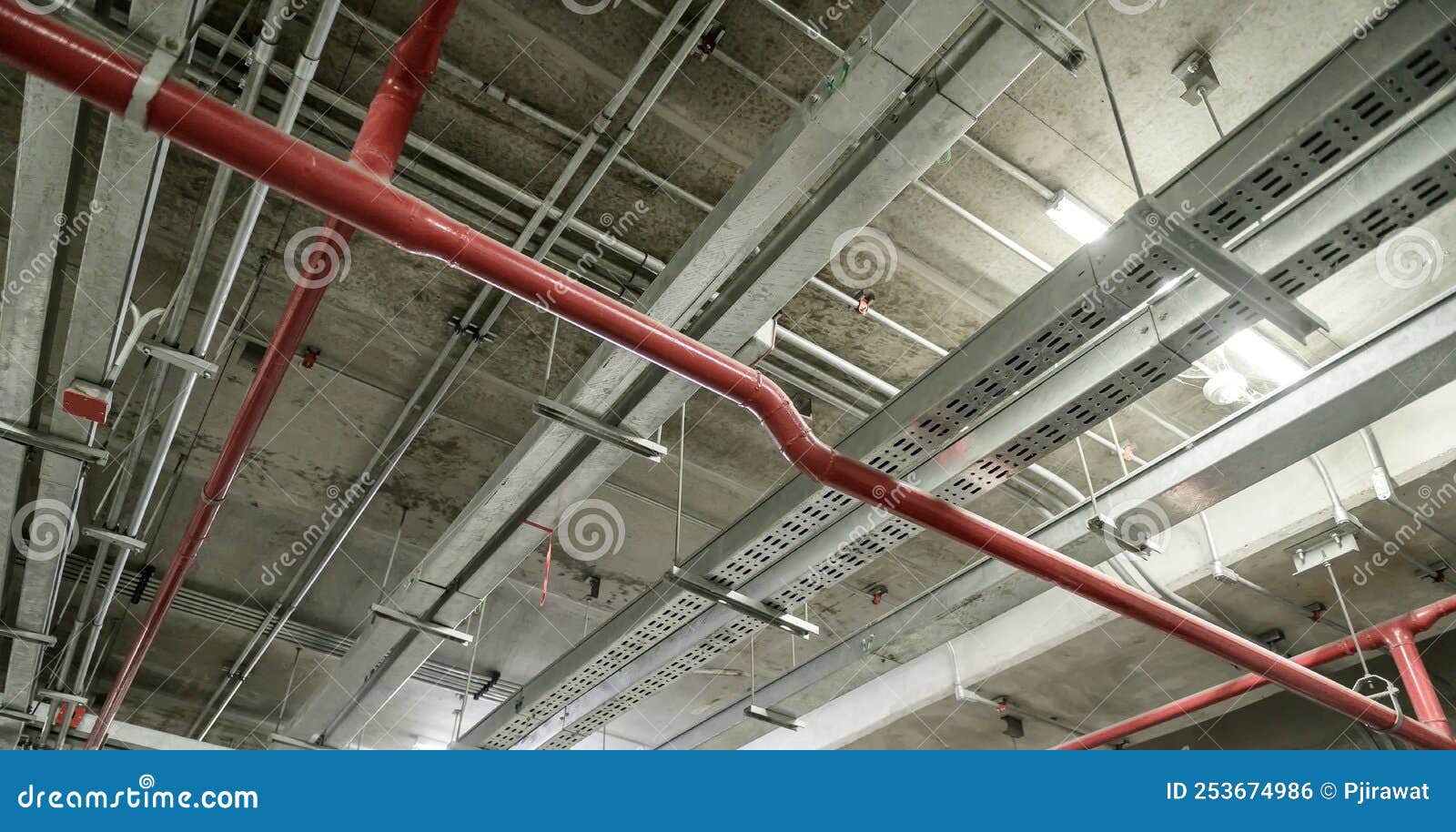 Installation of Gas Pipe in the Building. Pipe Systems, Pipeline on ...