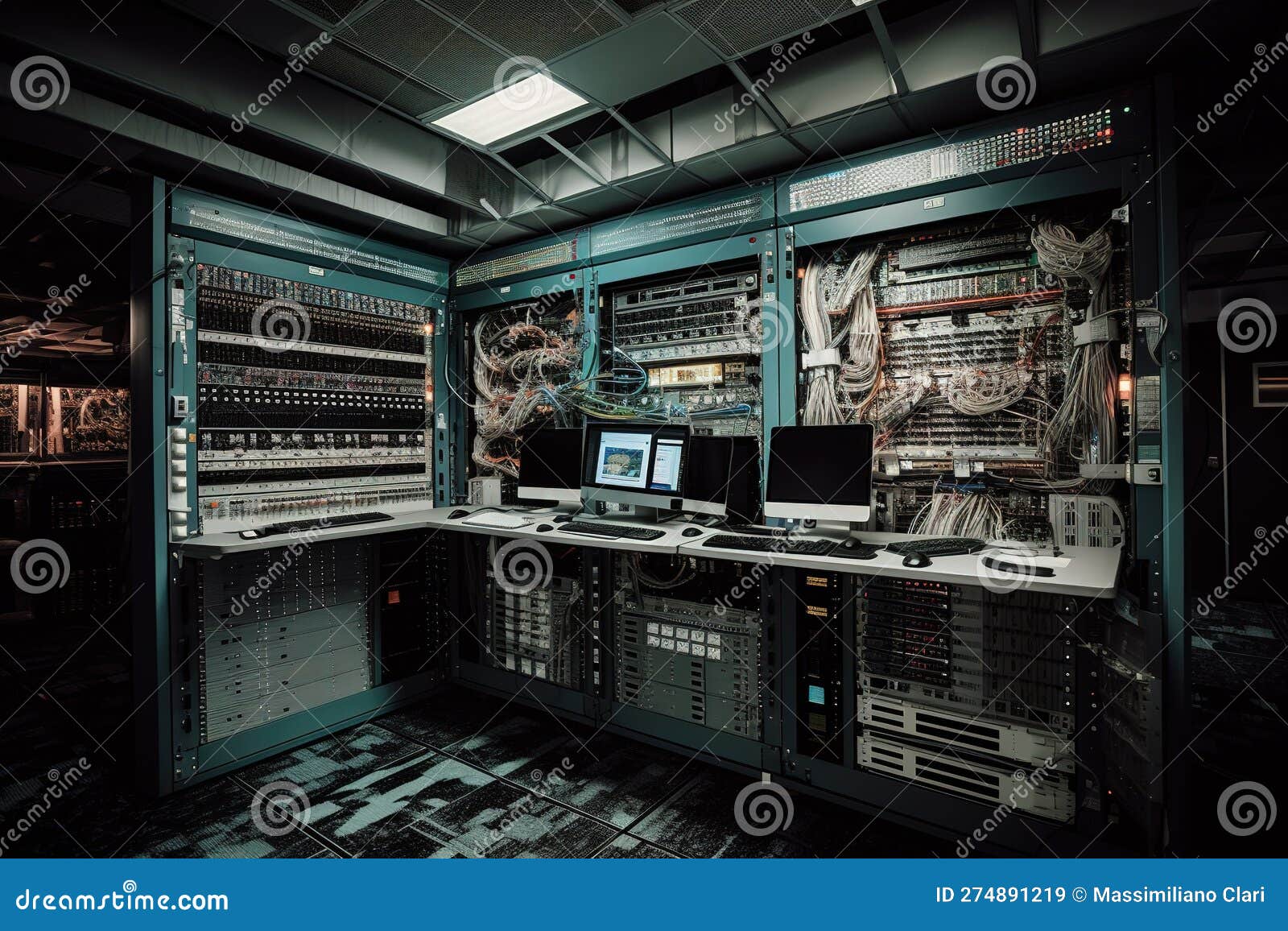 Installation of an it Infrastructure, Server Room Data Center ...