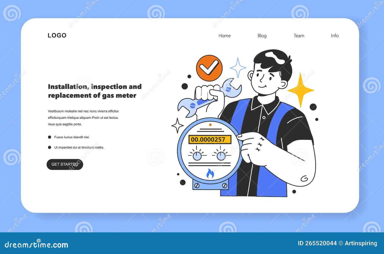Installation, Inspection and Replacement of Gas Meter Web Banner Stock ...