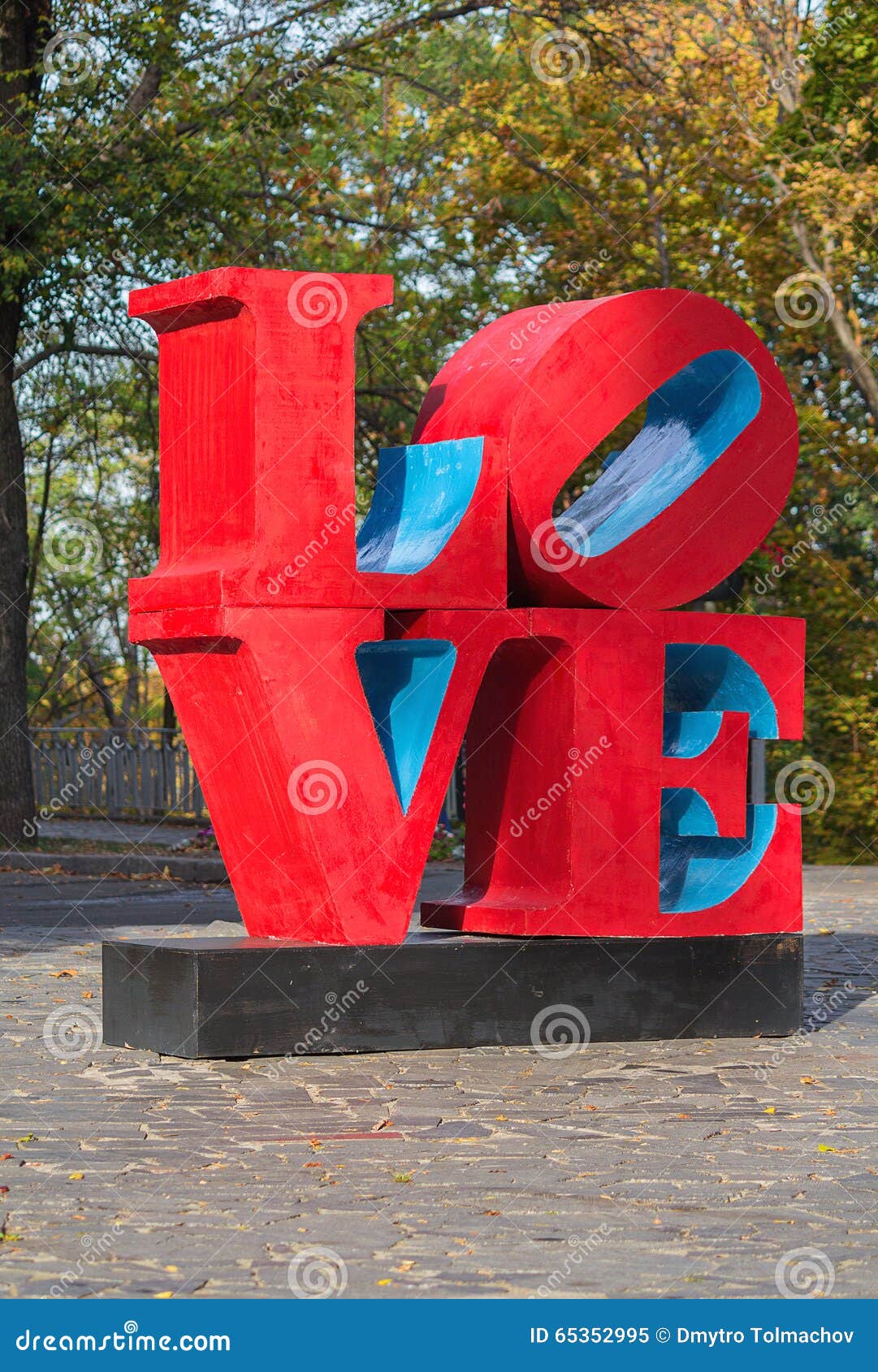 Installation in Large Red Letters Stock Image - Image of sculpture ...