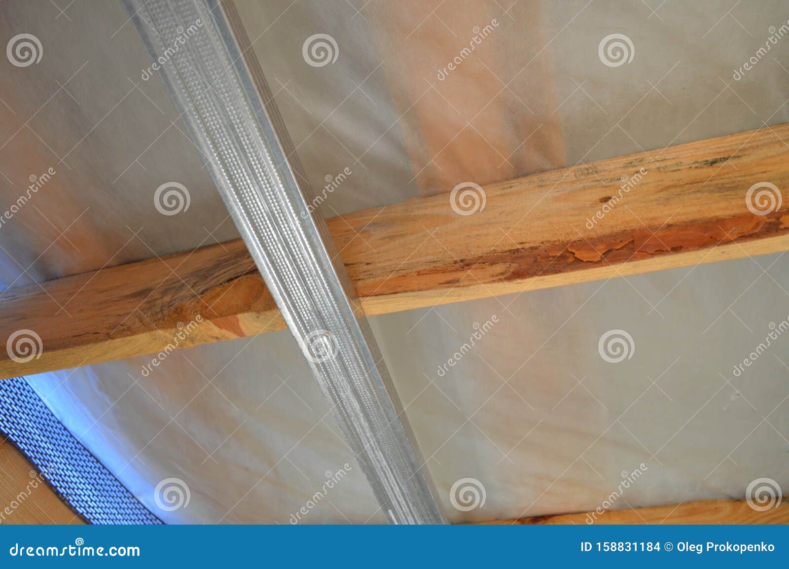 Installation of a Metal Profile for Drywall Stock Photo - Image of ...