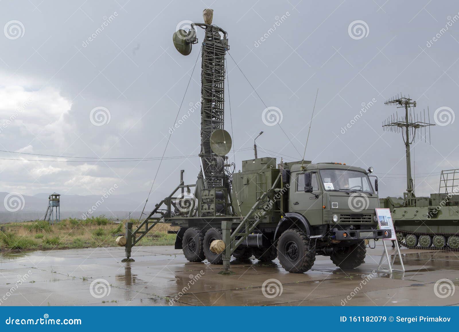 Installation of Military Mobile Communications Stock Image - Image of ...