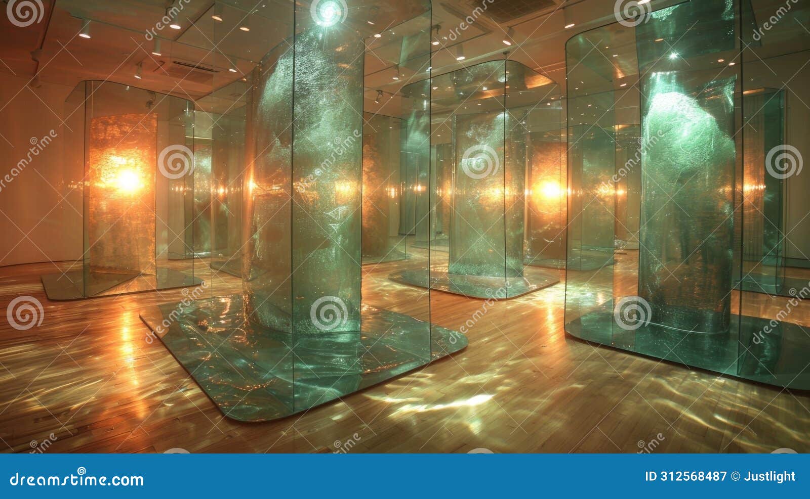 An Installation of Mirrors and Lights Creating an Illusion of Infinity ...