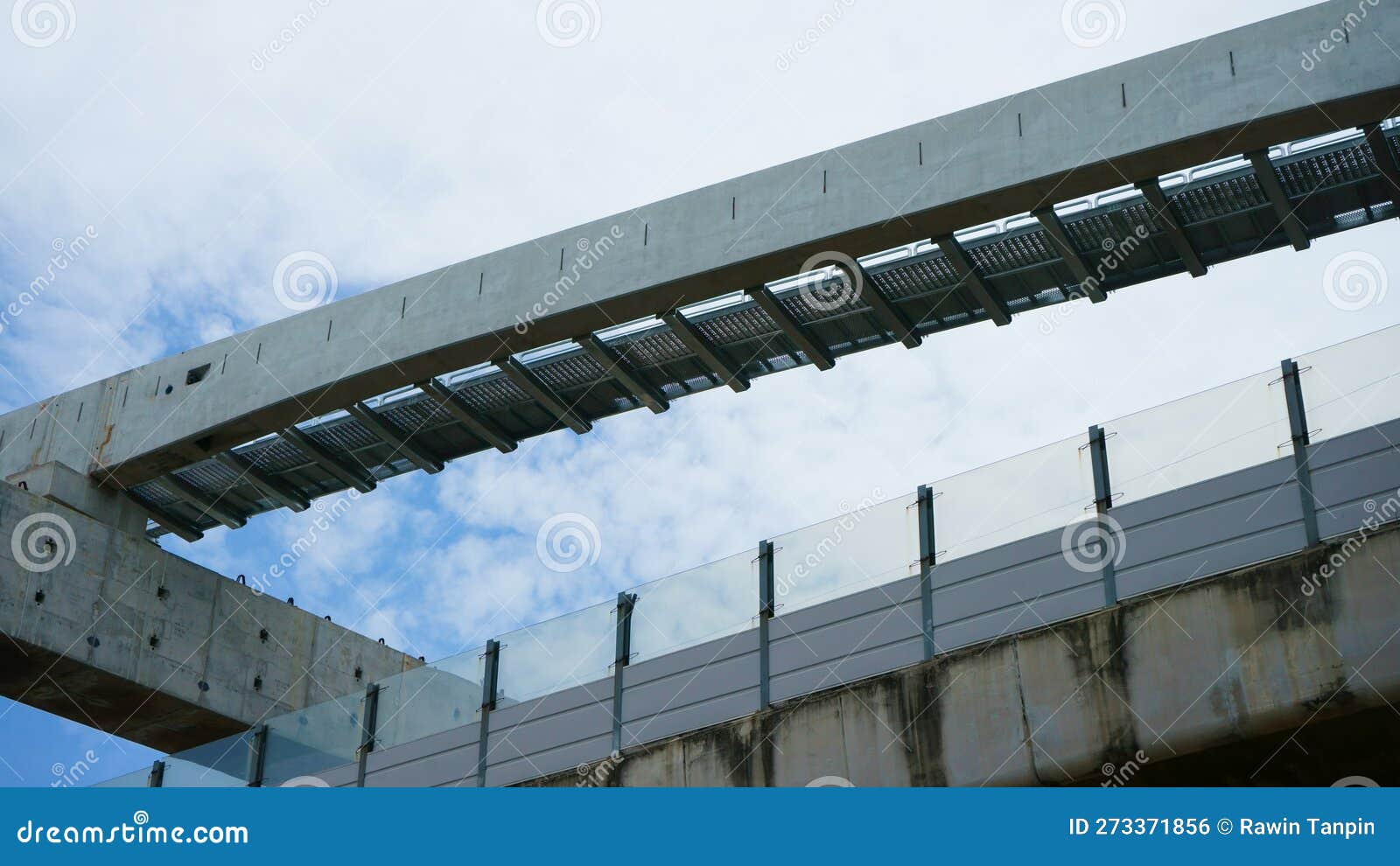 Installation of Monorail Train on Its Track Elevated Over Road Rapid ...