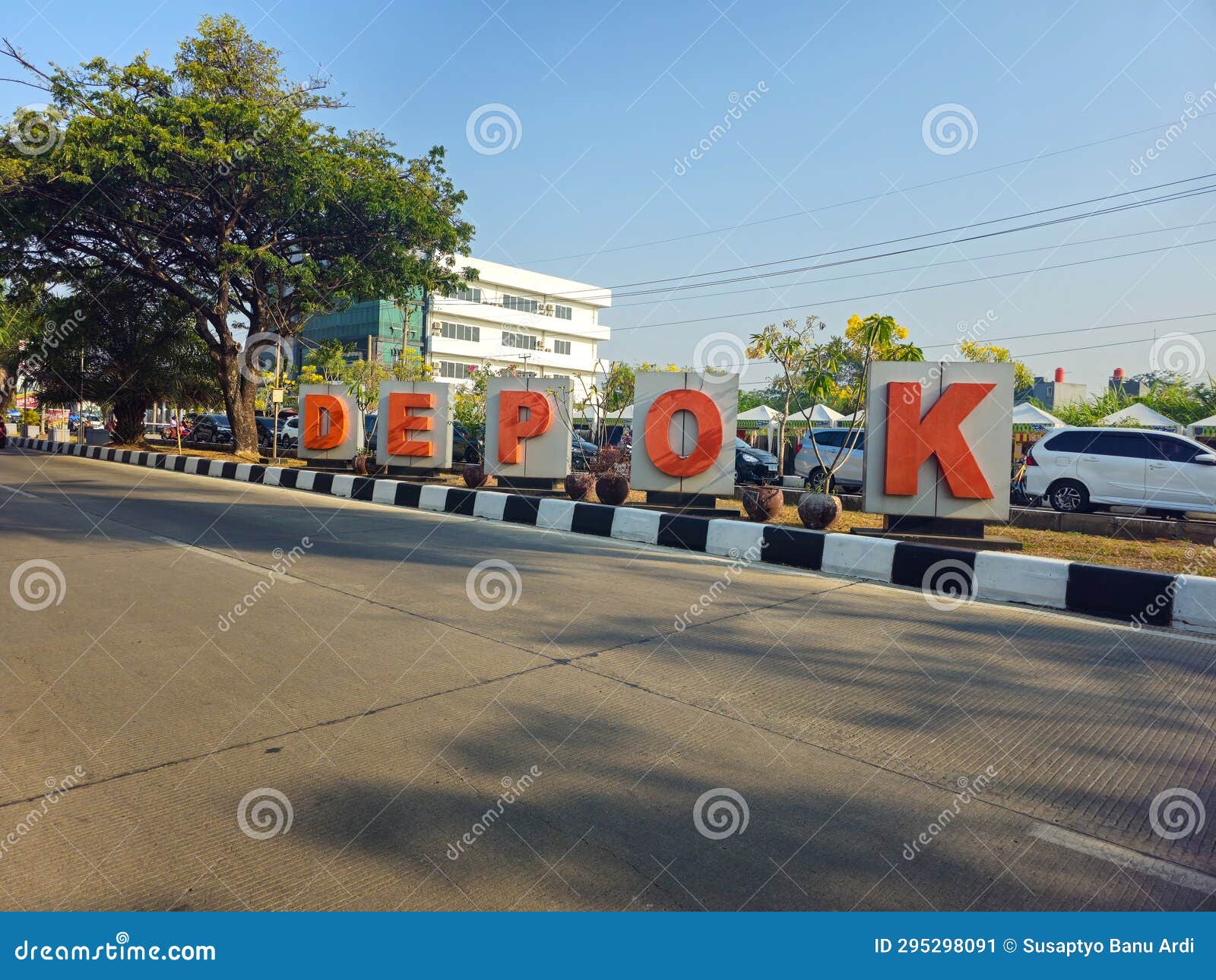 Installation of the Name of the City of Depok, West Java, Indonesia Stock Image - Image of ...
