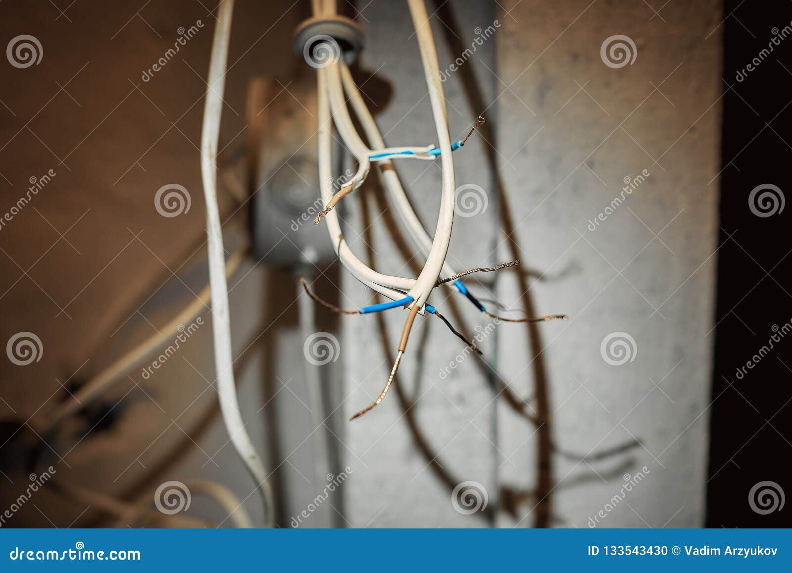 Installation of New Electrical Wiring in the House Stock Photo - Image ...