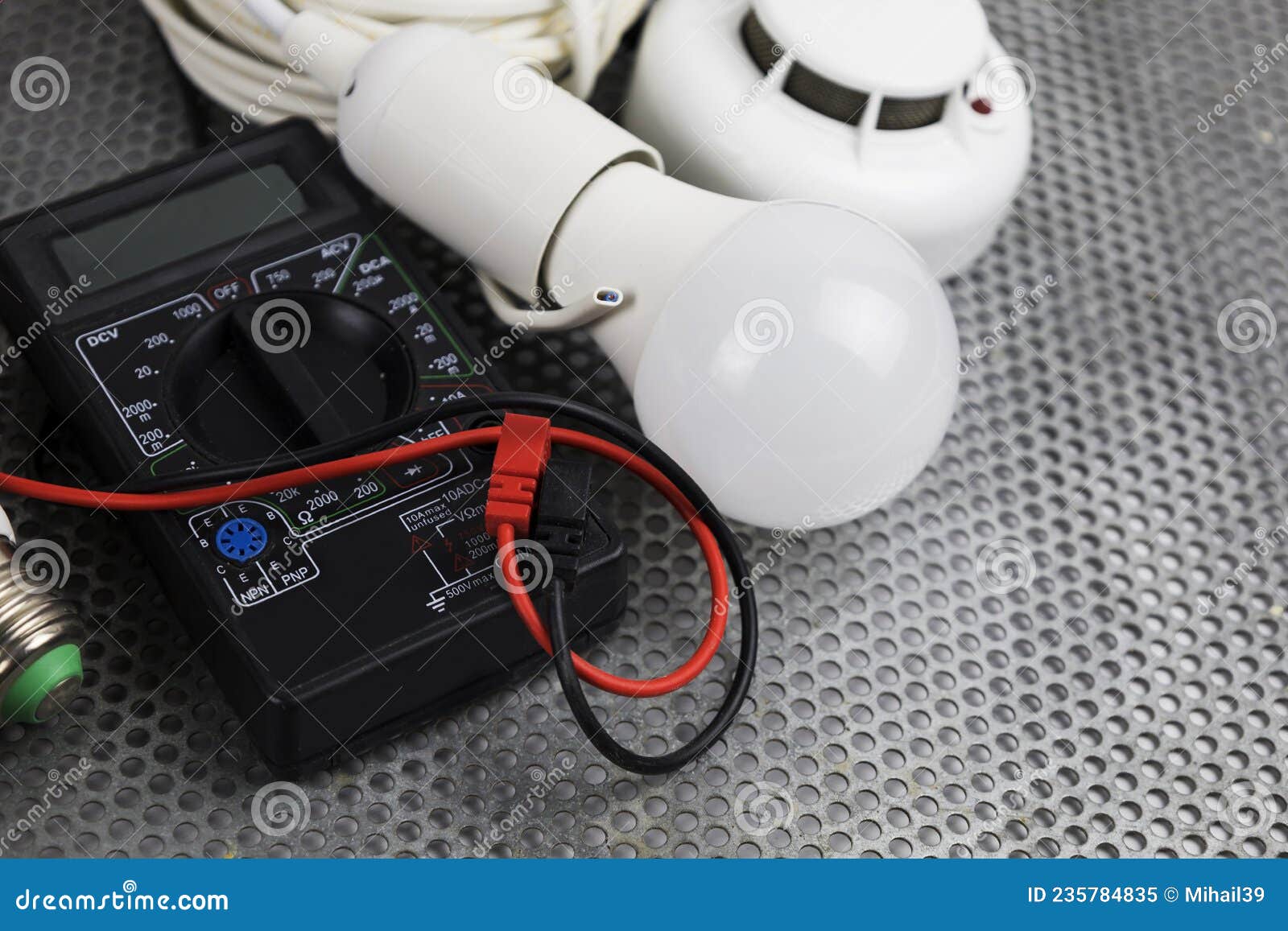 Installation of a New Fire Alarm System, Smart Home. Stock Image ...