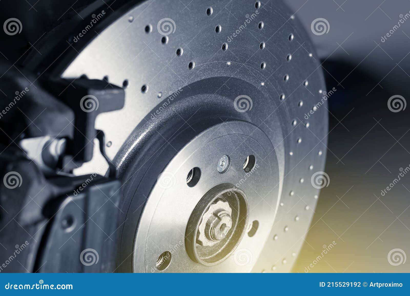 Installation of New Perforated Brake Discs and Pads on a Modern Auto in ...