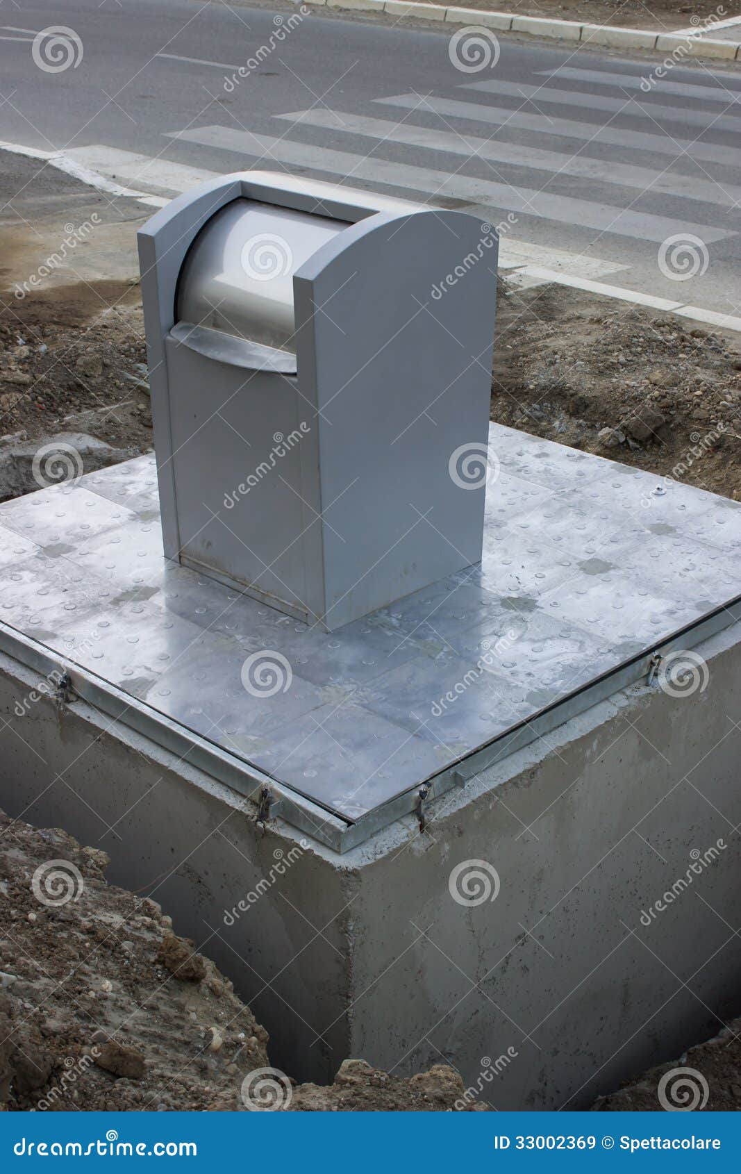 Installation of a New Underground Containers Stock Image - Image of ...