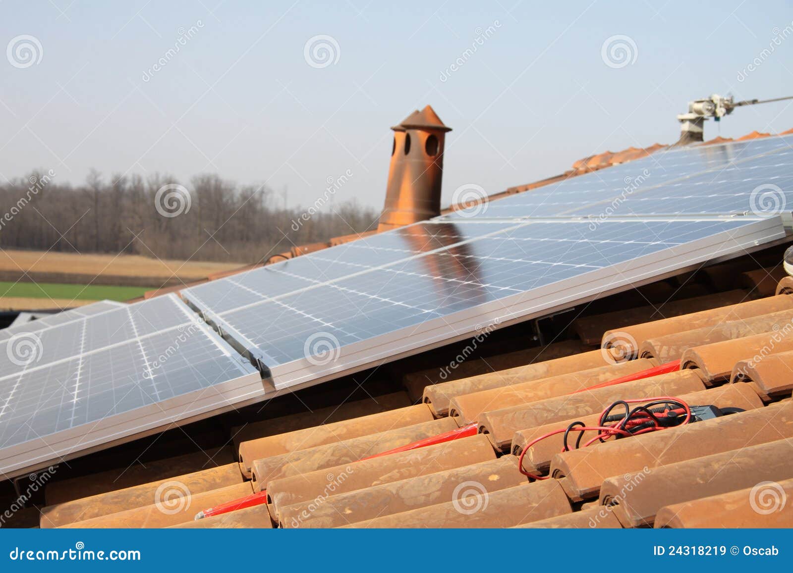 Installation Photovoltaic Field Stock Image - Image of cell ...