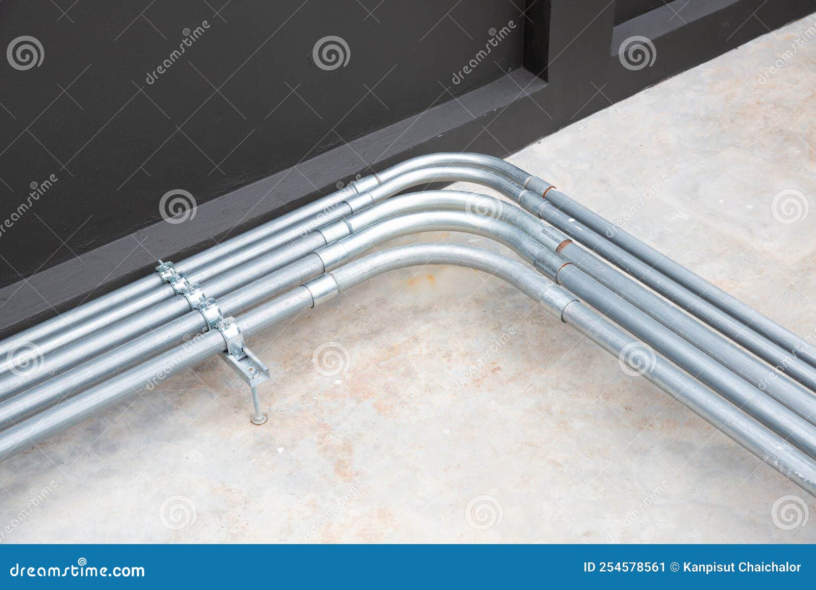 Installation of Pipes, Wires, Electrical Work in the Building ...