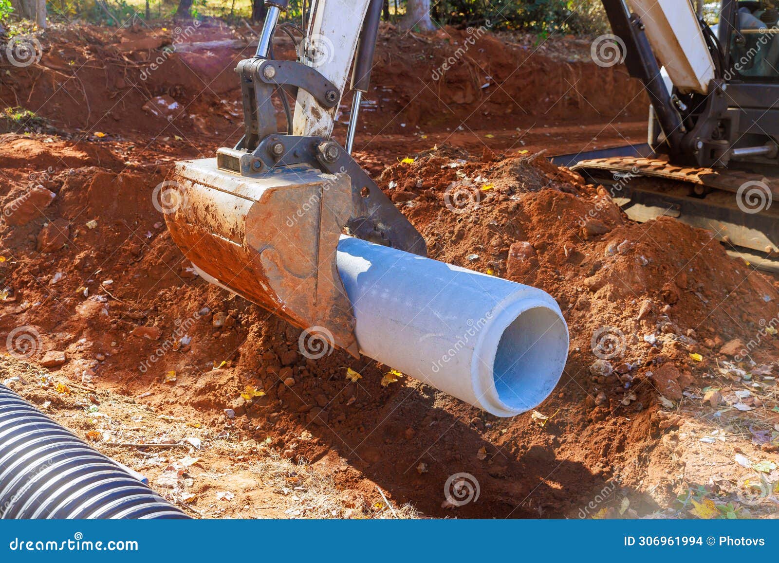 Installation of Pipework at Construction Site To Facilitate Flow of ...
