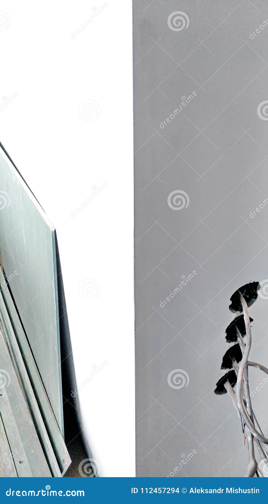 Installation of Plasterboard Structures Stock Photo - Image of ...