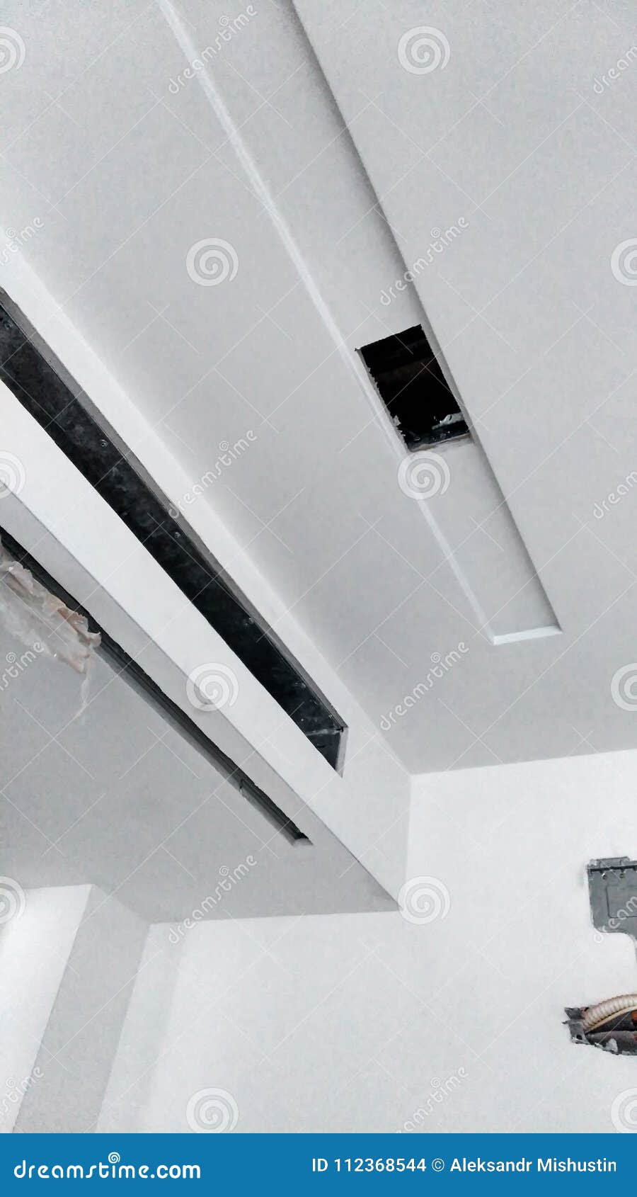 Installation of Plasterboard Structures Stock Photo - Image of ...