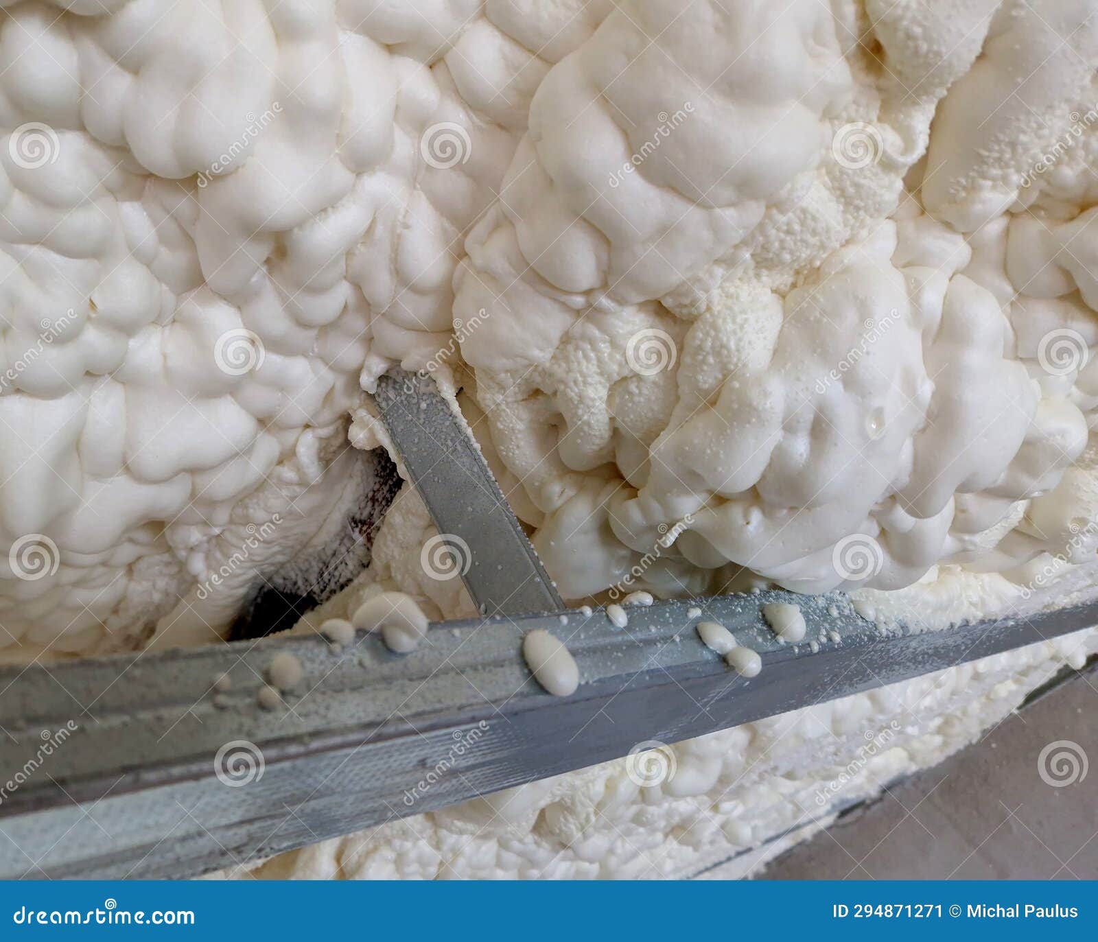 Installation of Polyurethane Foam Insulation with Compressed Gas Stock ...