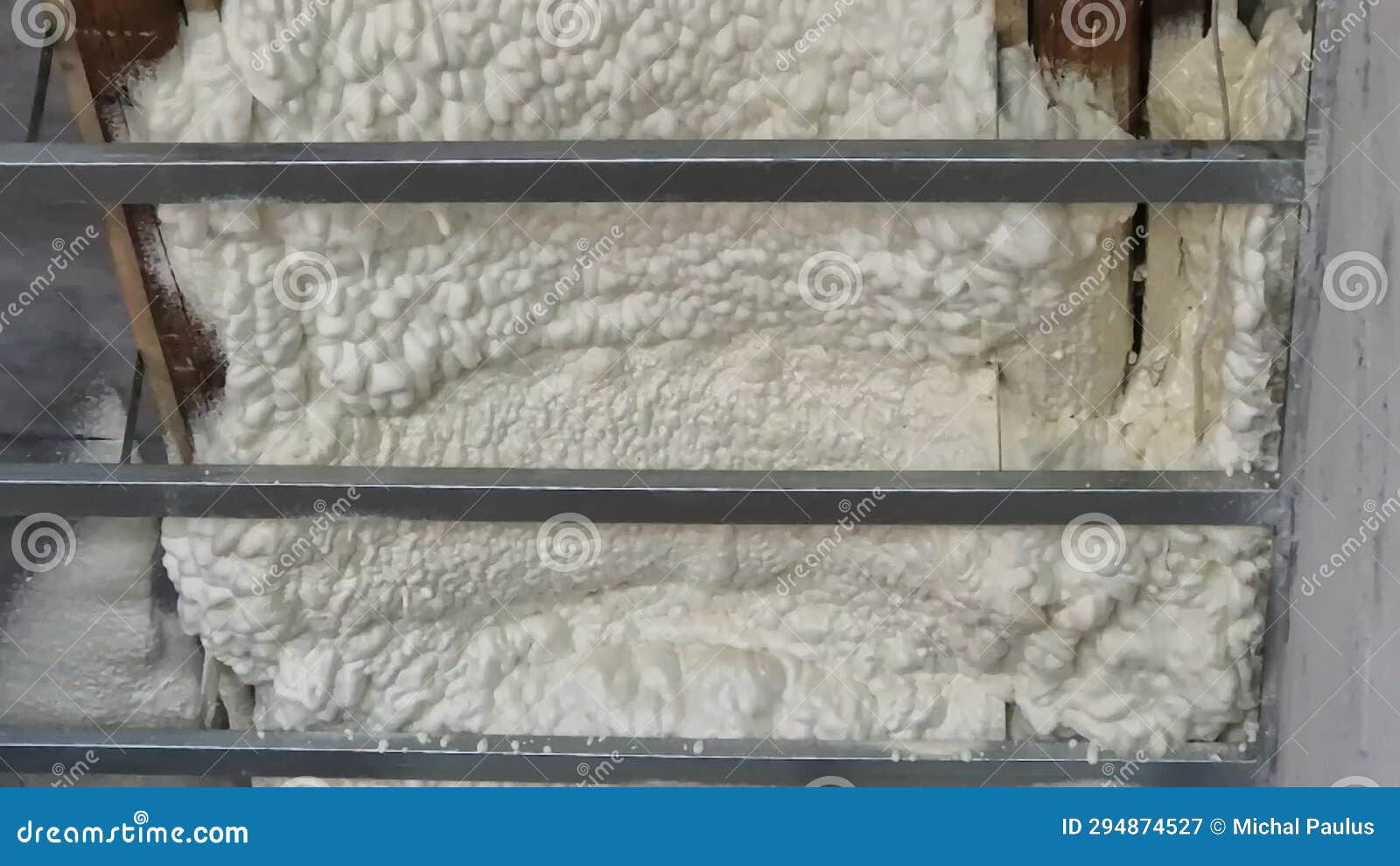 Installation of Polyurethane Foam Insulation with Compressed Gas Stock ...