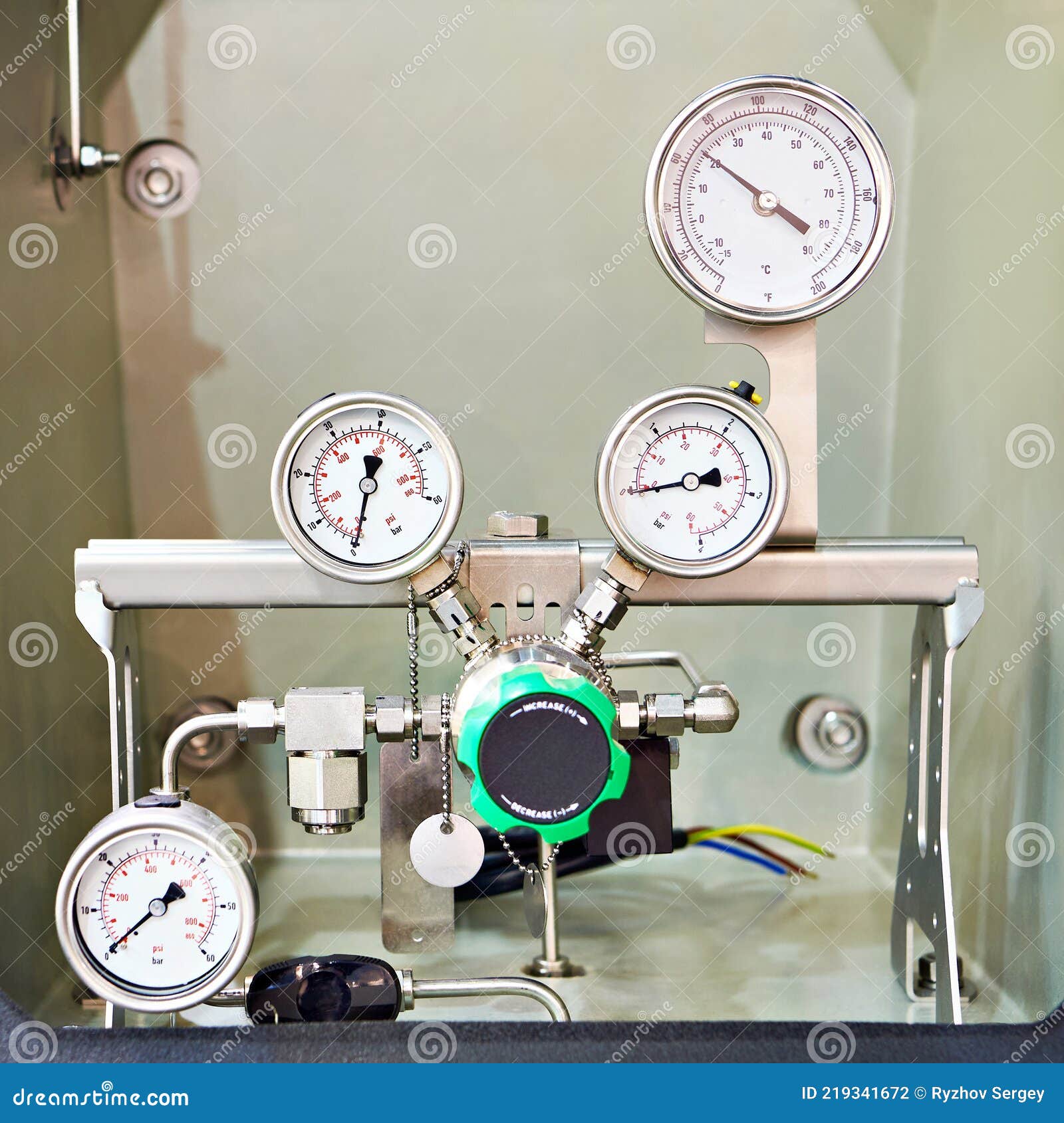 Installation of Pressure Reducing Station Stock Photo - Image of device ...