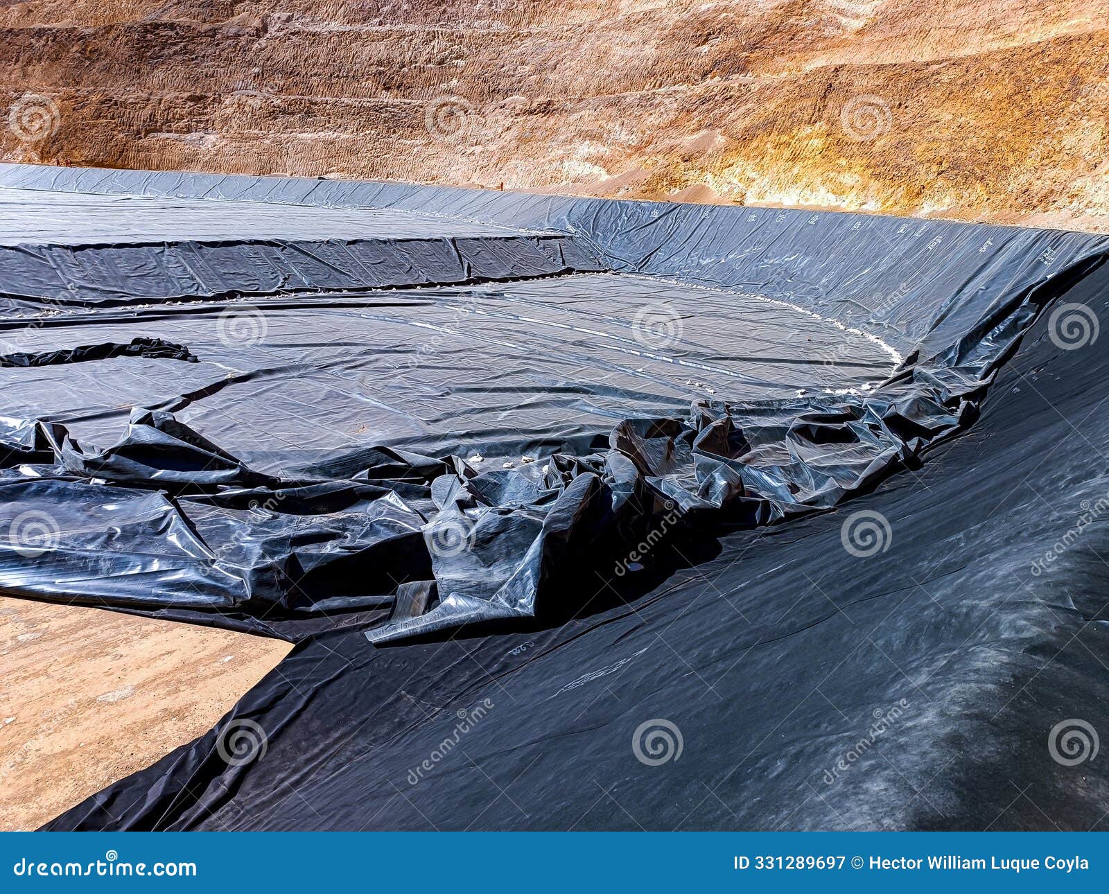 Installation Process of Geosynthetics in Industry and Mining Stock ...