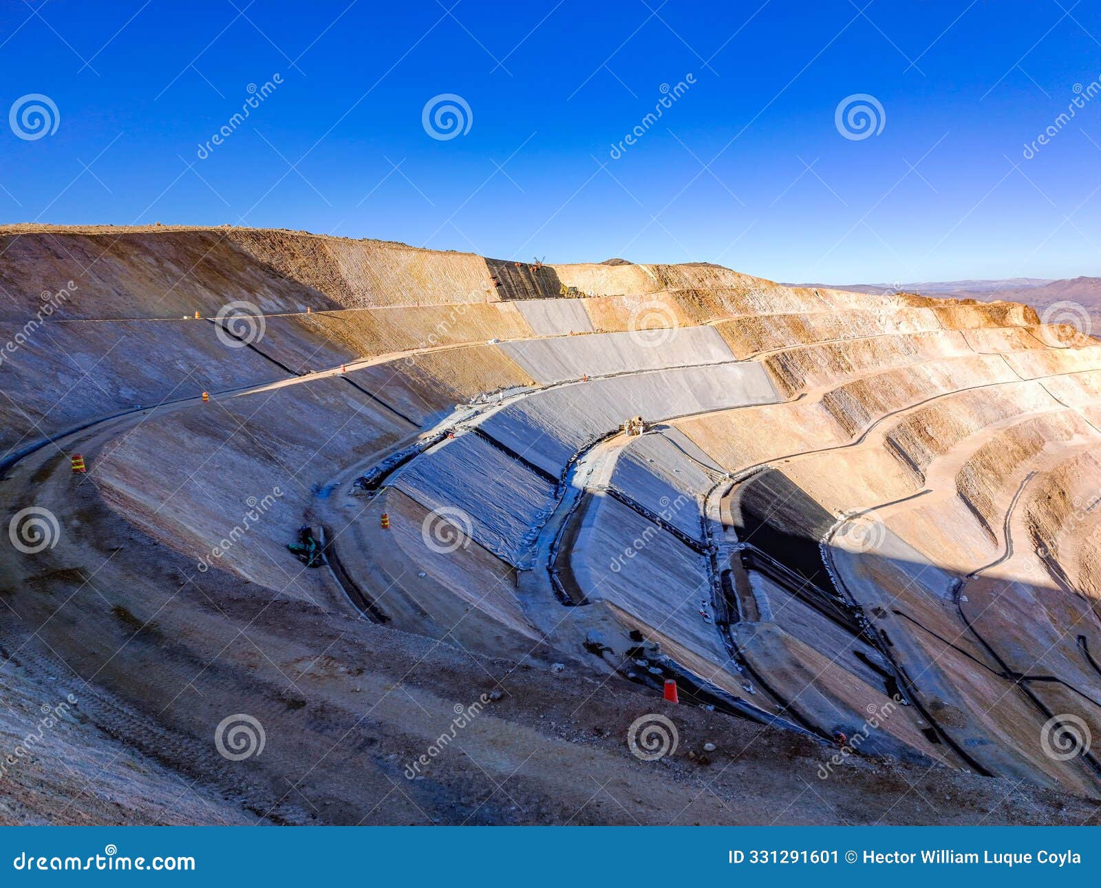 Installation Process of Geosynthetics in Industry and Mining Stock ...