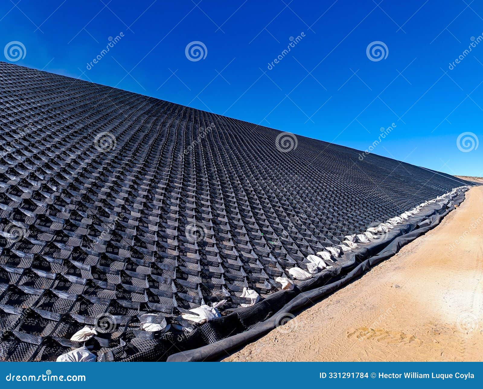Installation Process of Geosynthetics in Industry and Mining Stock ...