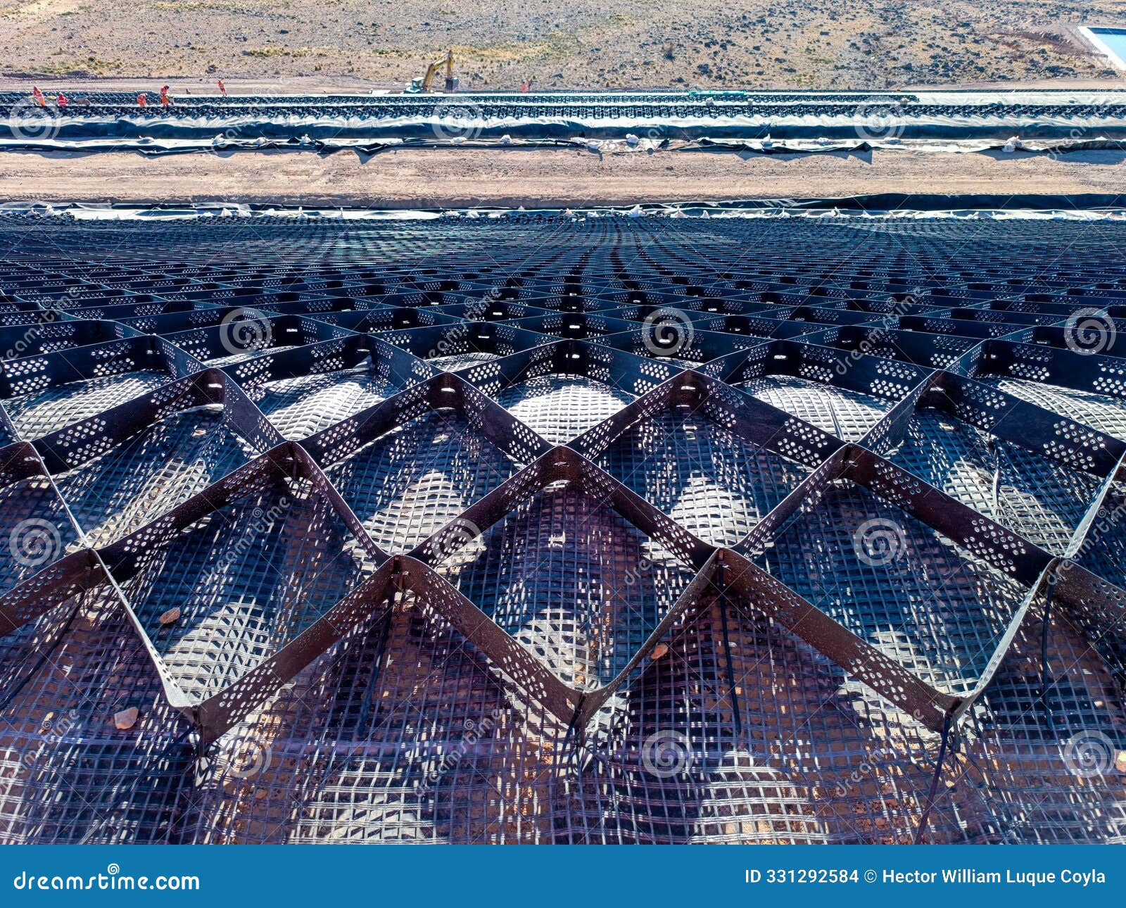 Installation Process of Geosynthetics in Industry and Mining Stock ...