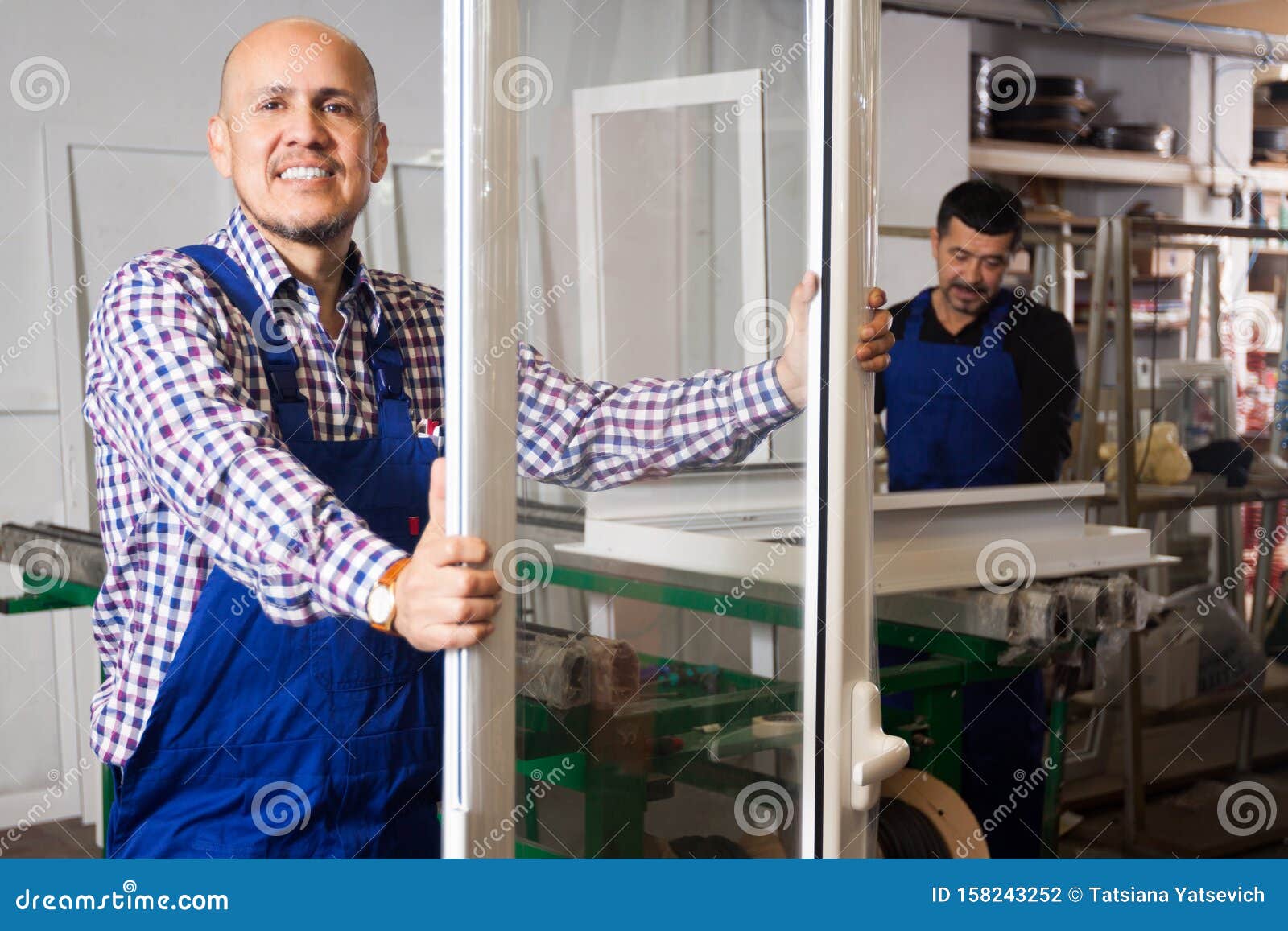 Installation of PVC Profile Stock Photo - Image of deliver, industry ...