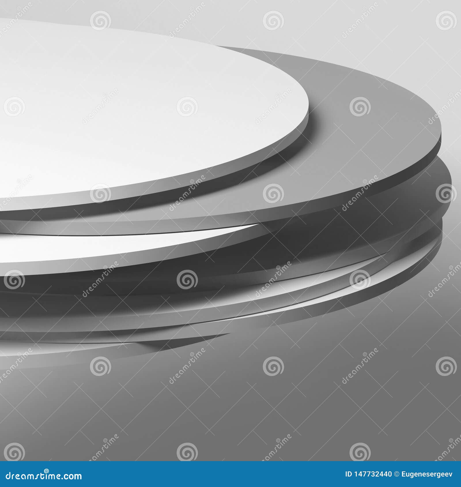 Installation of Random Shifted Gray Discs Stock Illustration ...