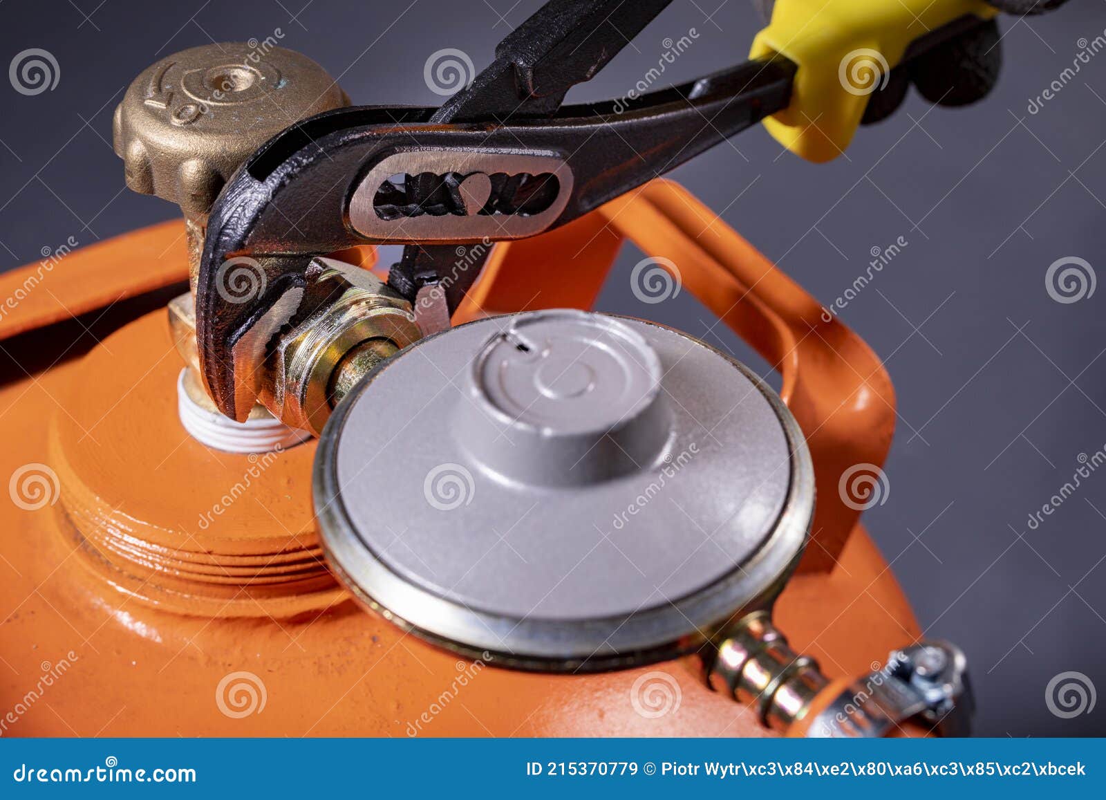 Installation of the Reducer To the Gas Cylinder. Installation Work on ...