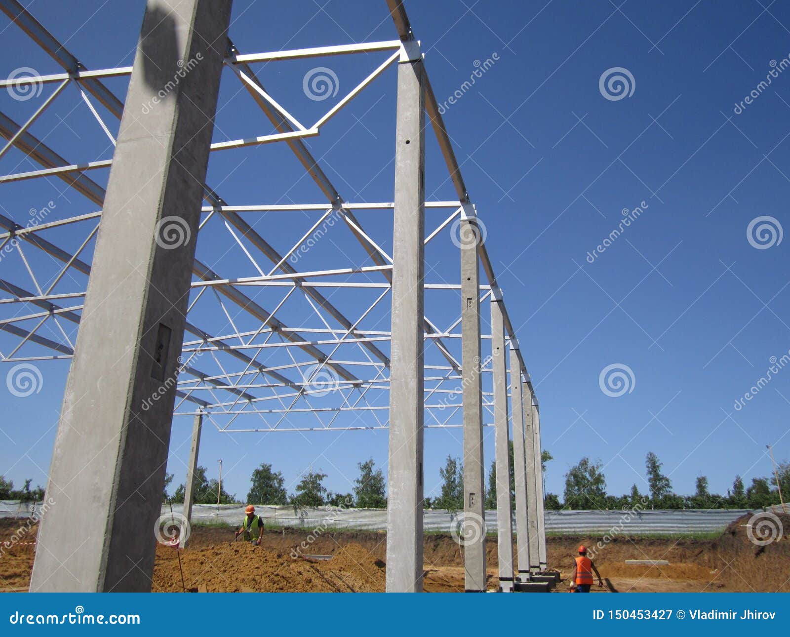 Installation of Reinforced Concrete Columns on the Foundation Stock ...
